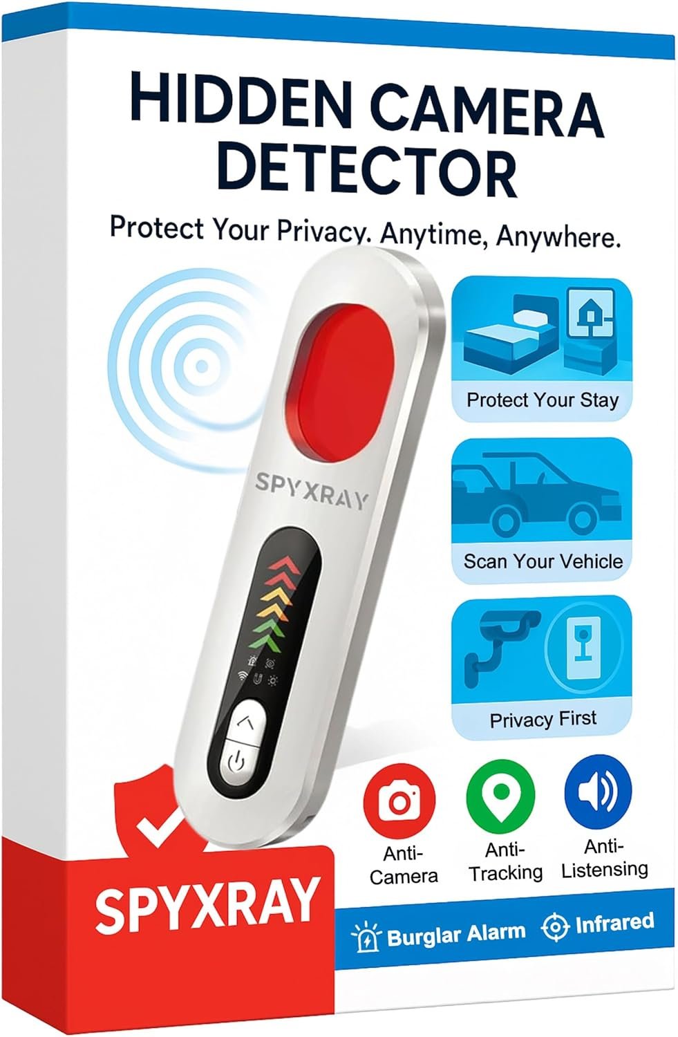 Hidden Camera Detectors 5-in-1, RF GPS Tracker Detector, Cam ...