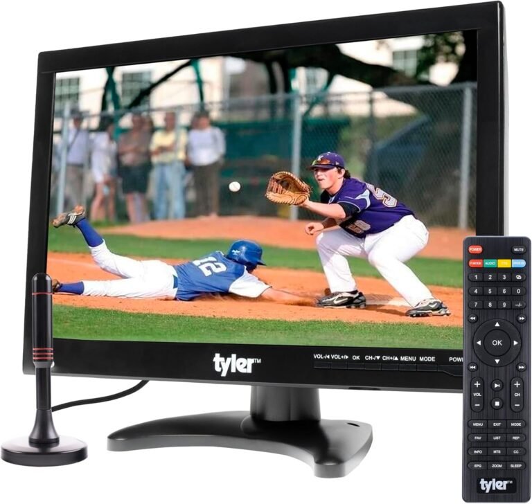 Tyler 14” Portable TV LCD Monitor 1080P Rechargeable Lithium ...